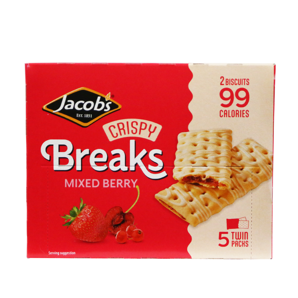 Jacobs Crispy Breaks Berry 125g (4.4oz) X 7: Food Ireland Wholesale