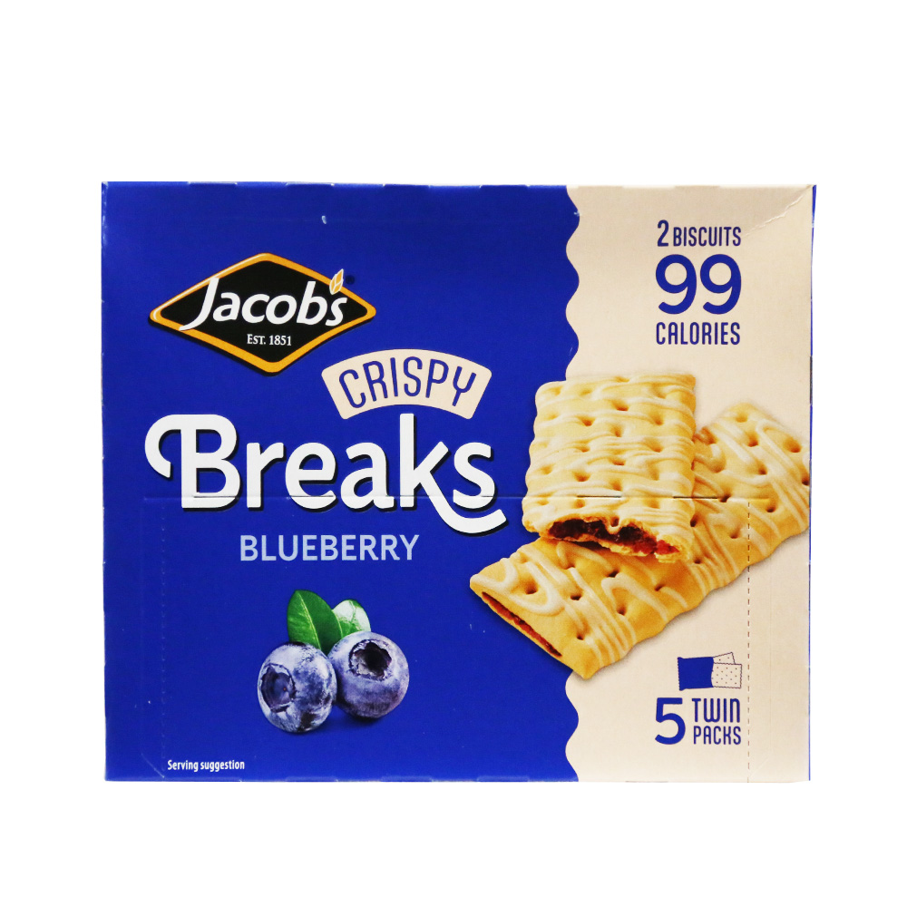 Jacobs Crispy Breaks Blueberry 125g (4.4oz) X 7: Food Ireland Wholesale