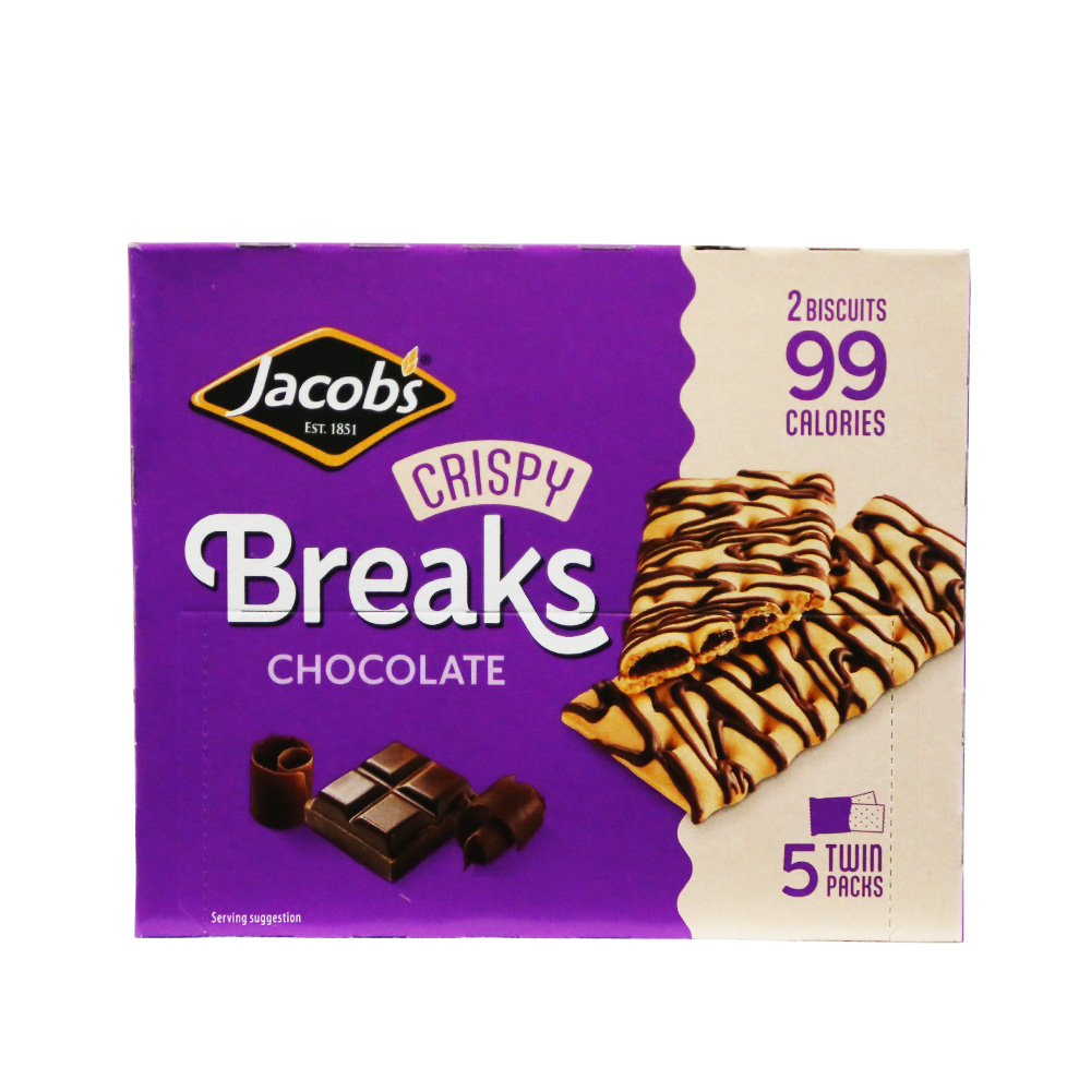 Jacobs Crispy Breaks Chocolate 125g (4.4oz) X 7: Food Ireland Wholesale