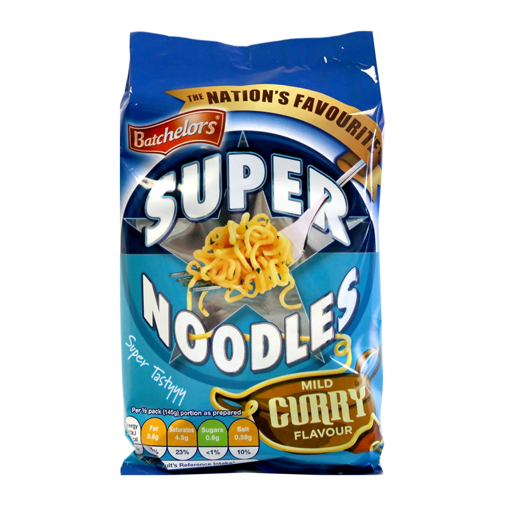 Batchelors Super Noodles Mild Curry 90g (3.2oz) X 8: Food Ireland Wholesale