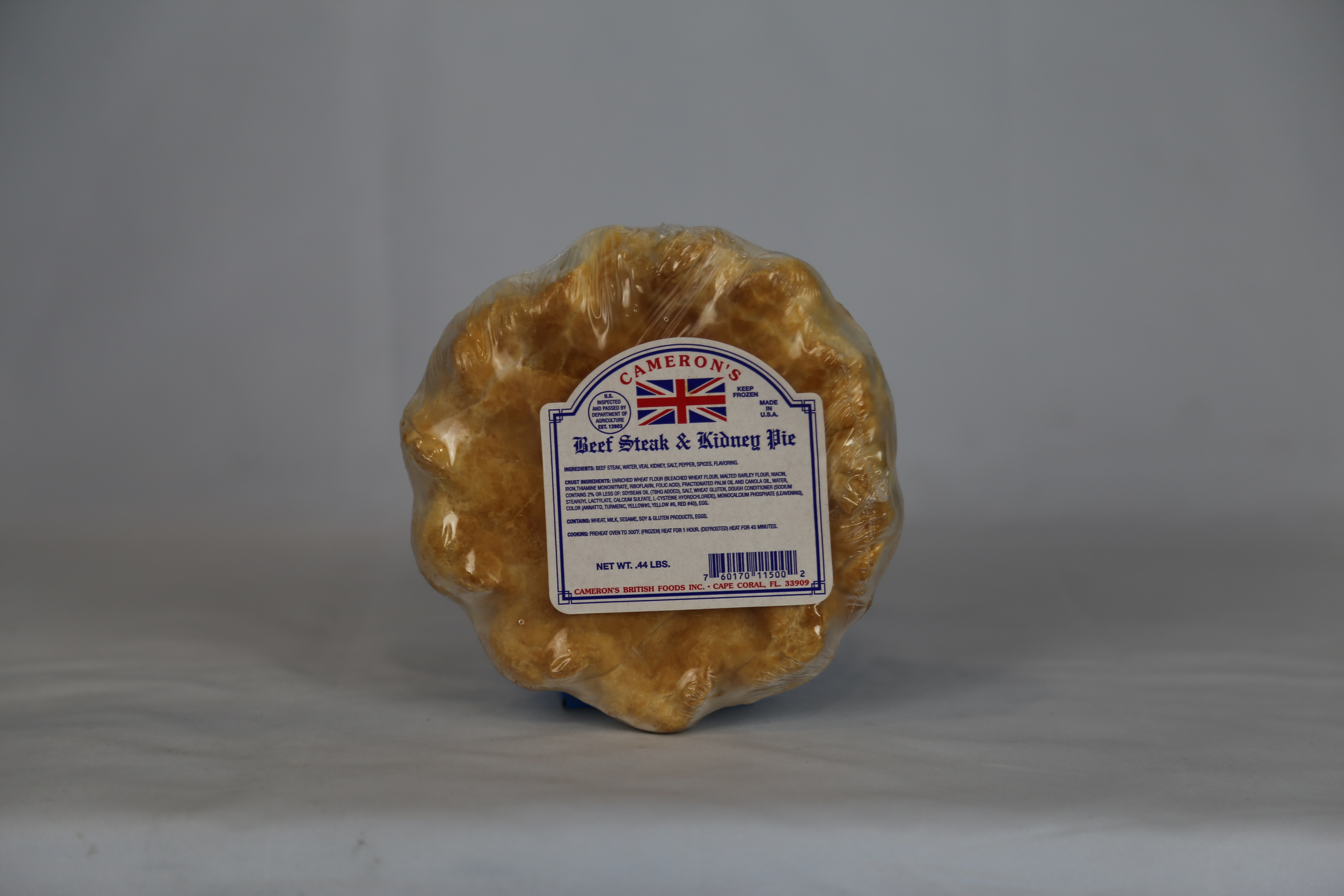 Cameron's Steak & Kidney Pie 200g (7oz) X 18: Food Ireland Wholesale