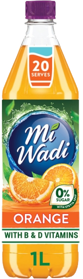 Miwadi Zero Orange 1L (33.8fl oz) X 12: Food Ireland Wholesale
