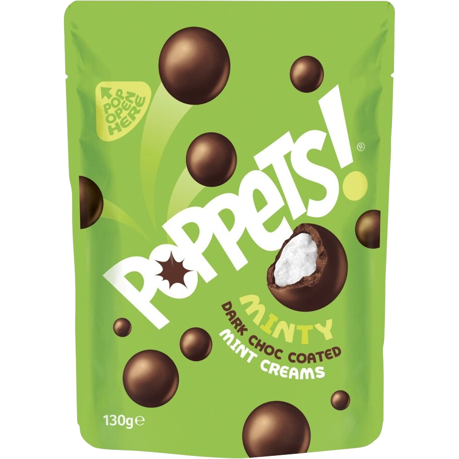 Poppets Mint Cream Pouch 130g (4.6oz) X 9: Food Ireland Wholesale