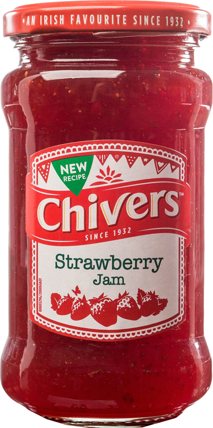Chivers Strawberry Jam 370g (13oz) X 12: Food Ireland Wholesale