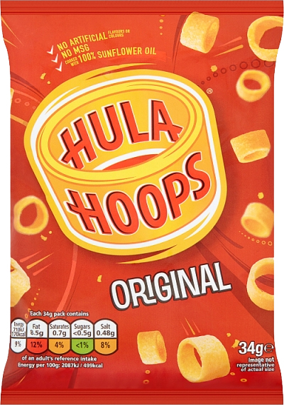 KP Hula Hoops Original 34g (1.2oz) X 32: Food Ireland Wholesale