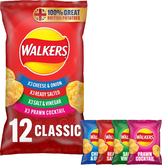 Walkers Variety 12 Pack 300g (10.6oz) X 15: Food Ireland Wholesale