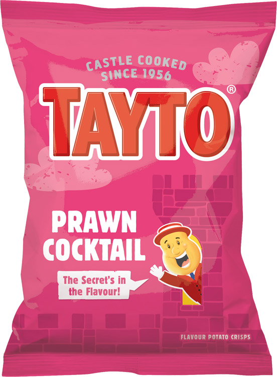 Tayto NI Prawn Cocktail 32.5g (1.1oz) X 32: Food Ireland Wholesale