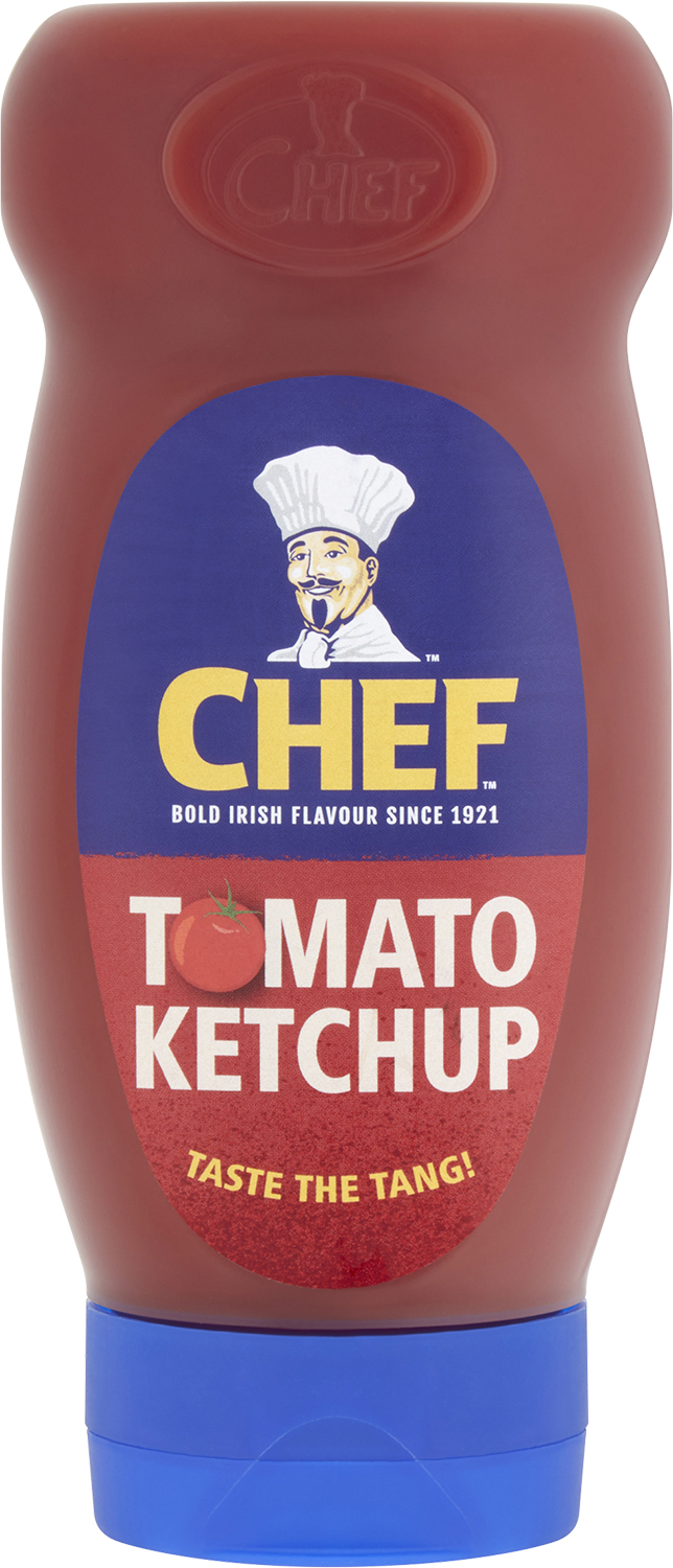 Chef Ketchup Squeezy 490g (17.3oz) X 12: Food Ireland Wholesale