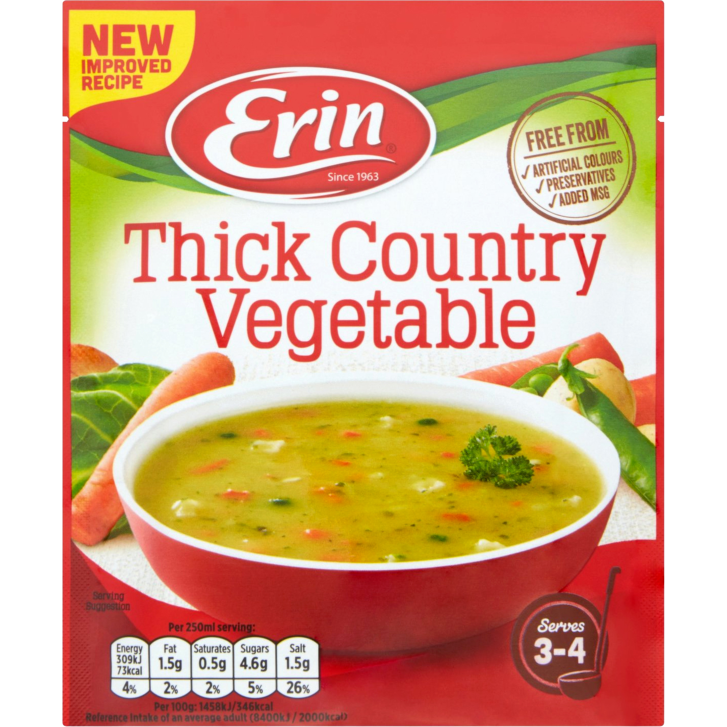 Erin Thick Country Veg 72g (2.5oz) X 30: Food Ireland Wholesale