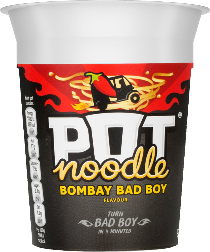 Pot Noodles Bombay Bad Boy 90g (3.2oz) X 12: Food Ireland Wholesale