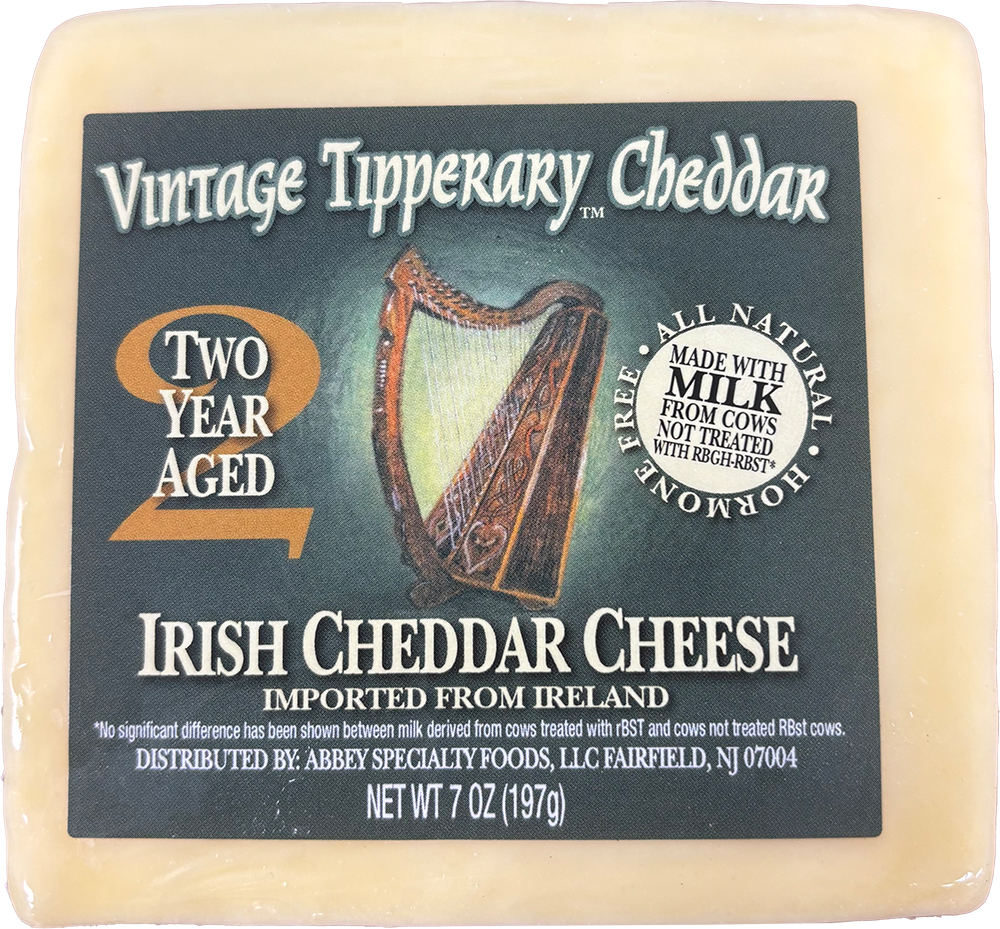 Tipperary Vintage Irish Cheddar 199g (7oz) X 12: Food Ireland Wholesale